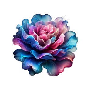 Smoke Flower Clipart Colorful Floral Art Multicolored Flower ...