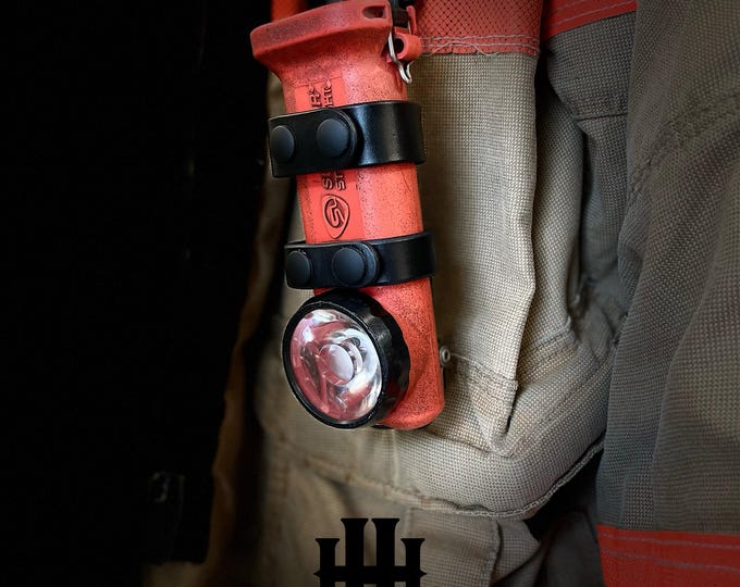 Leather Inverted Flashlight Strap for Firefighting Gear - Etsy