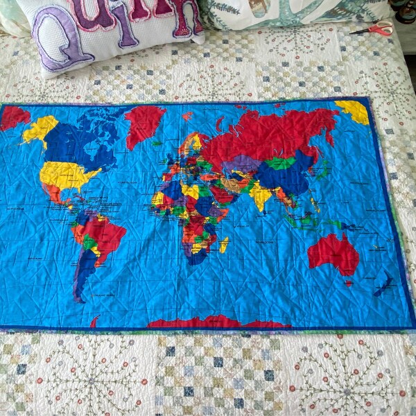 Map Quilt - Etsy