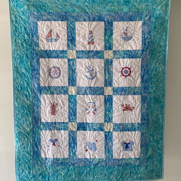 Nautical Quilt - Etsy