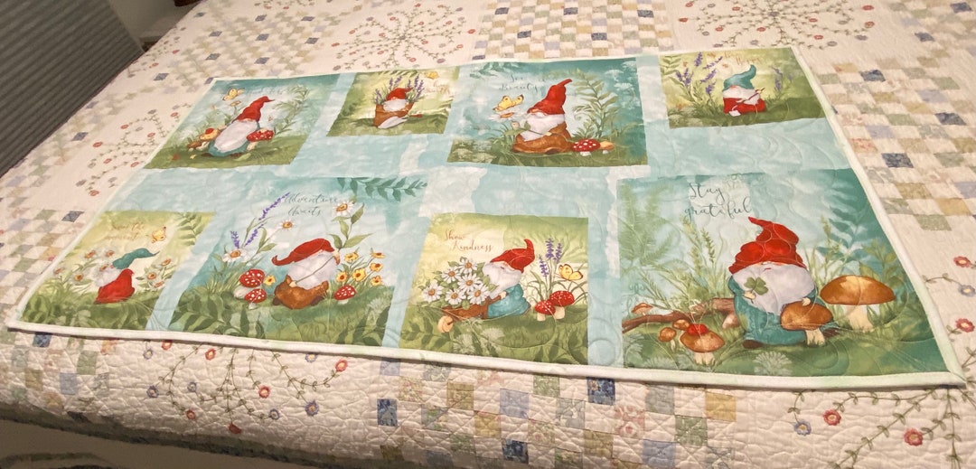 Savor the Gnoment Quilt Perfect for Nap or Lap or Bed Accent Quilt - Etsy