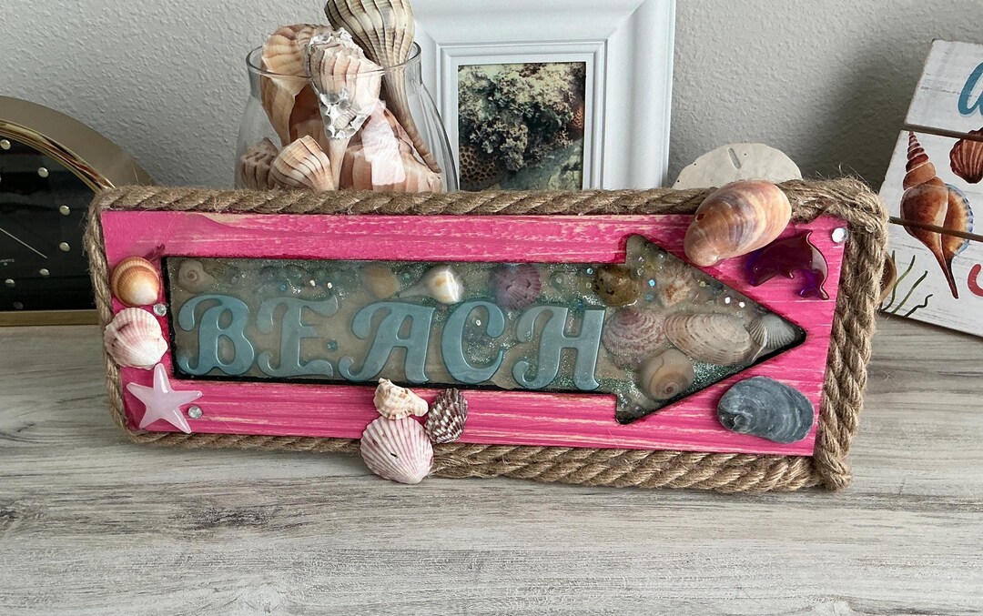 Pink Beach Plaque - Etsy
