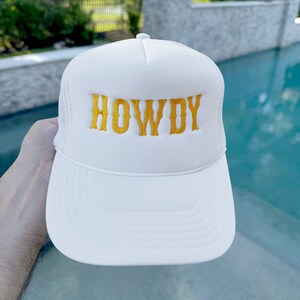 Embroidered Howdy Trucker Hat, Howdy Caps, Howdy Embroidery Hat - Etsy