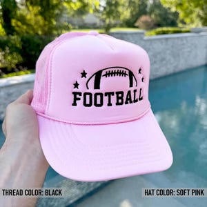Embroidered Football Hat, Football Trucker Hat, Football Embroidery ...