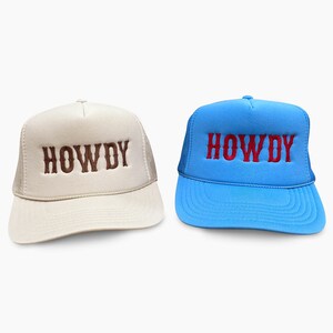 Embroidered Howdy Trucker Hat, Howdy Caps, Howdy Embroidery Hat - Etsy