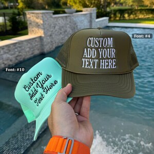 Personalized Embroidered Hat, Custom Caps, Adjustable Trucker Hat ...