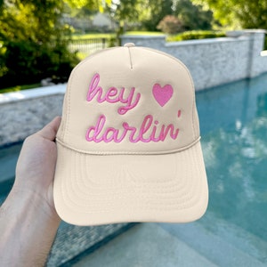 Hey Darlin Embroidered Hat, Hey Darlin Caps, Hey Embroidery Darlin ...