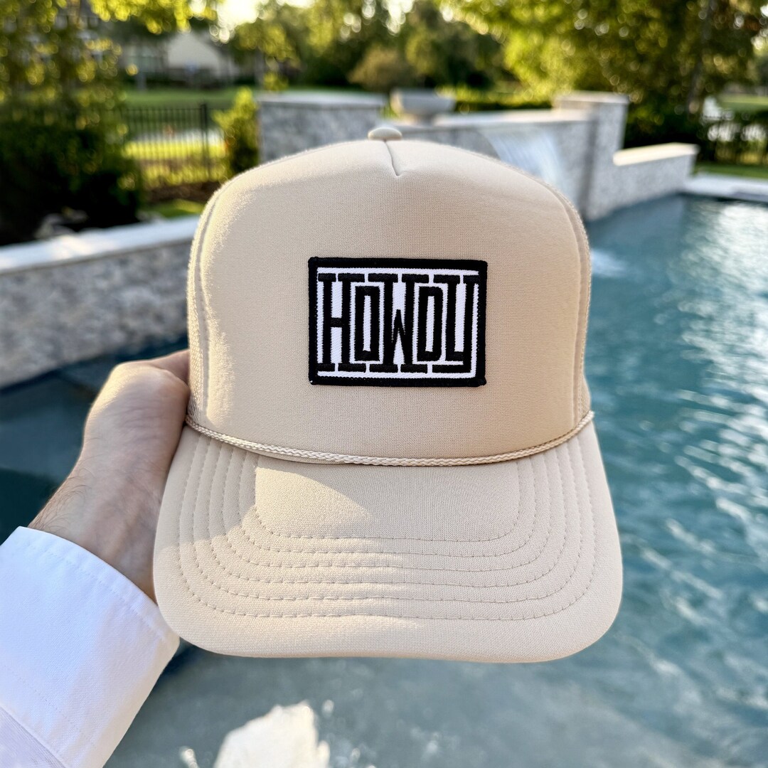 Howdy Hat Embroidered, Black Howdy Patch Trucker Hat, Western Hat ...