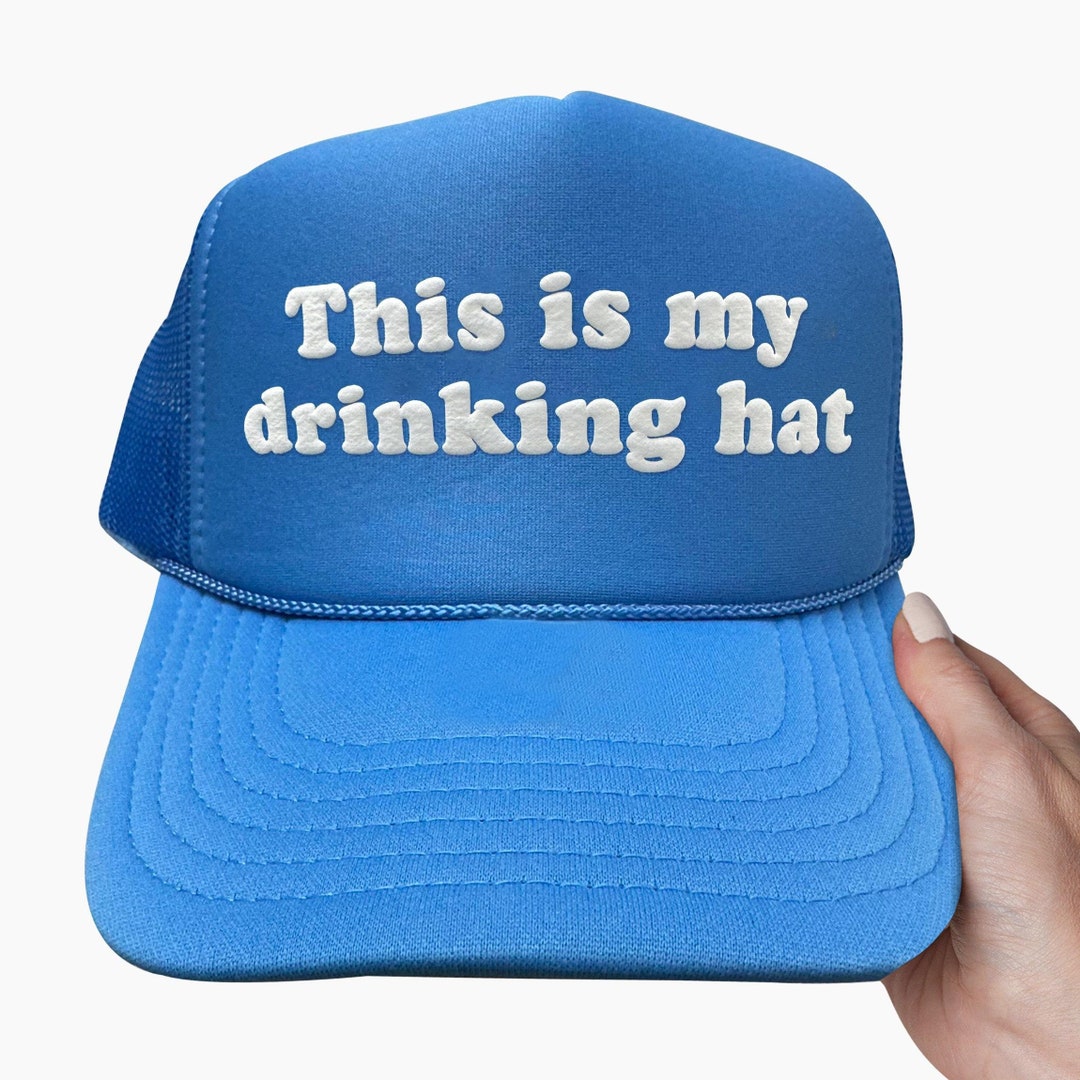 This is My Drinking Hat Puff Print Trucker Hat, This is My Drinking ...