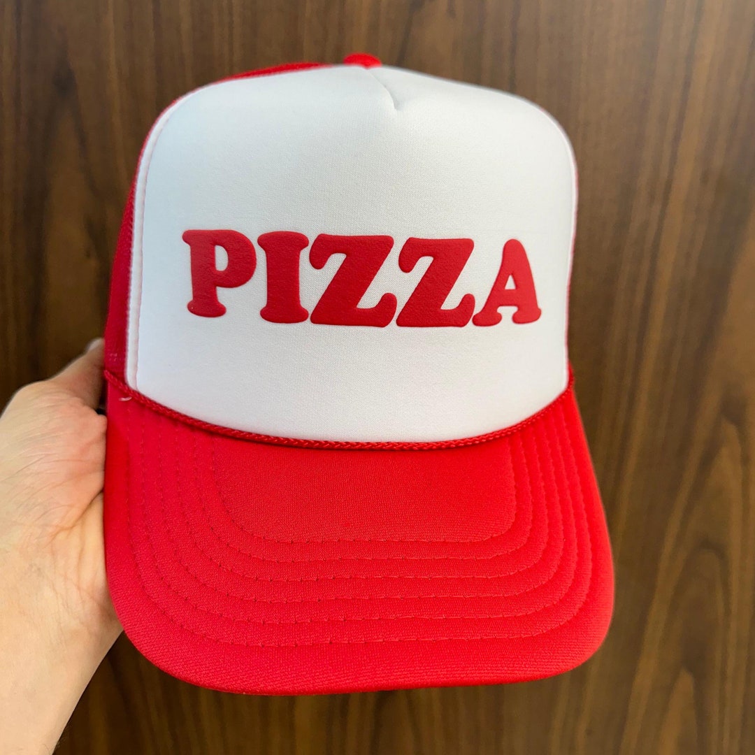 Pizza Trucker Hats, Pizza Puff Print Hats, Pizza Caps - Etsy