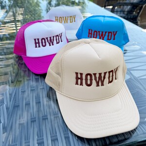 Embroidered Howdy Trucker Hat, Howdy Caps, Howdy Embroidery Hat - Etsy