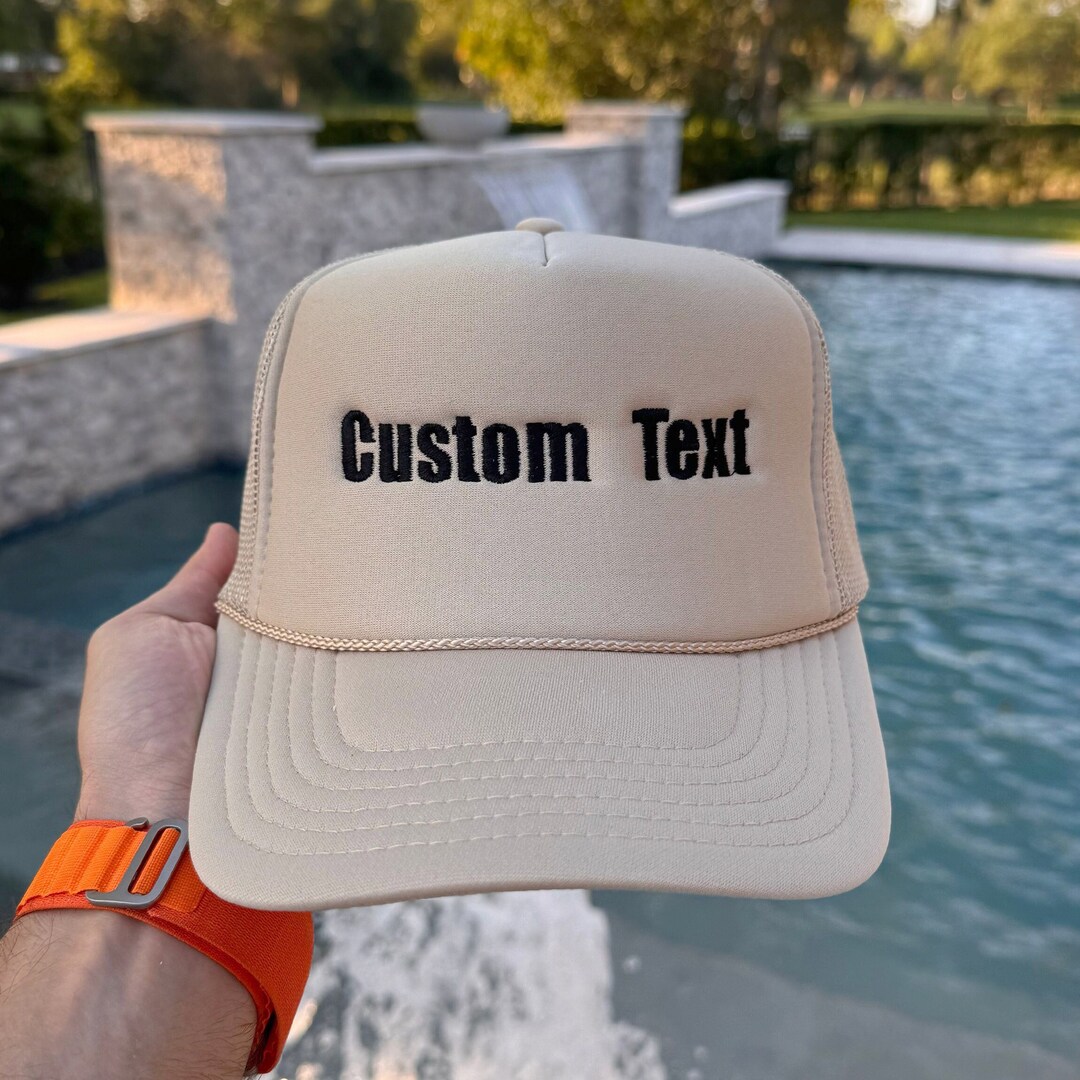 Custom Embroidered Hat, Personalized Trucker Hat, Custom Cap, Your Own ...