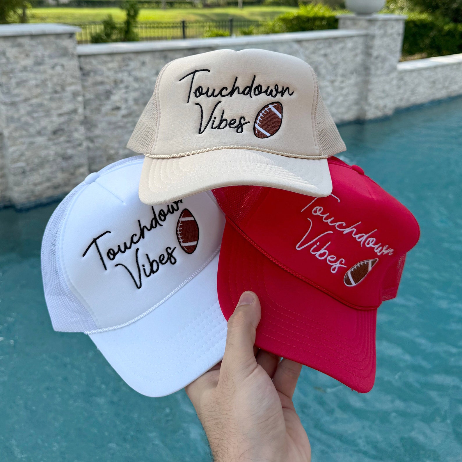 Touchdown Vibes Hat Embroidered, Touchdown Vibes Trucker Hat ...