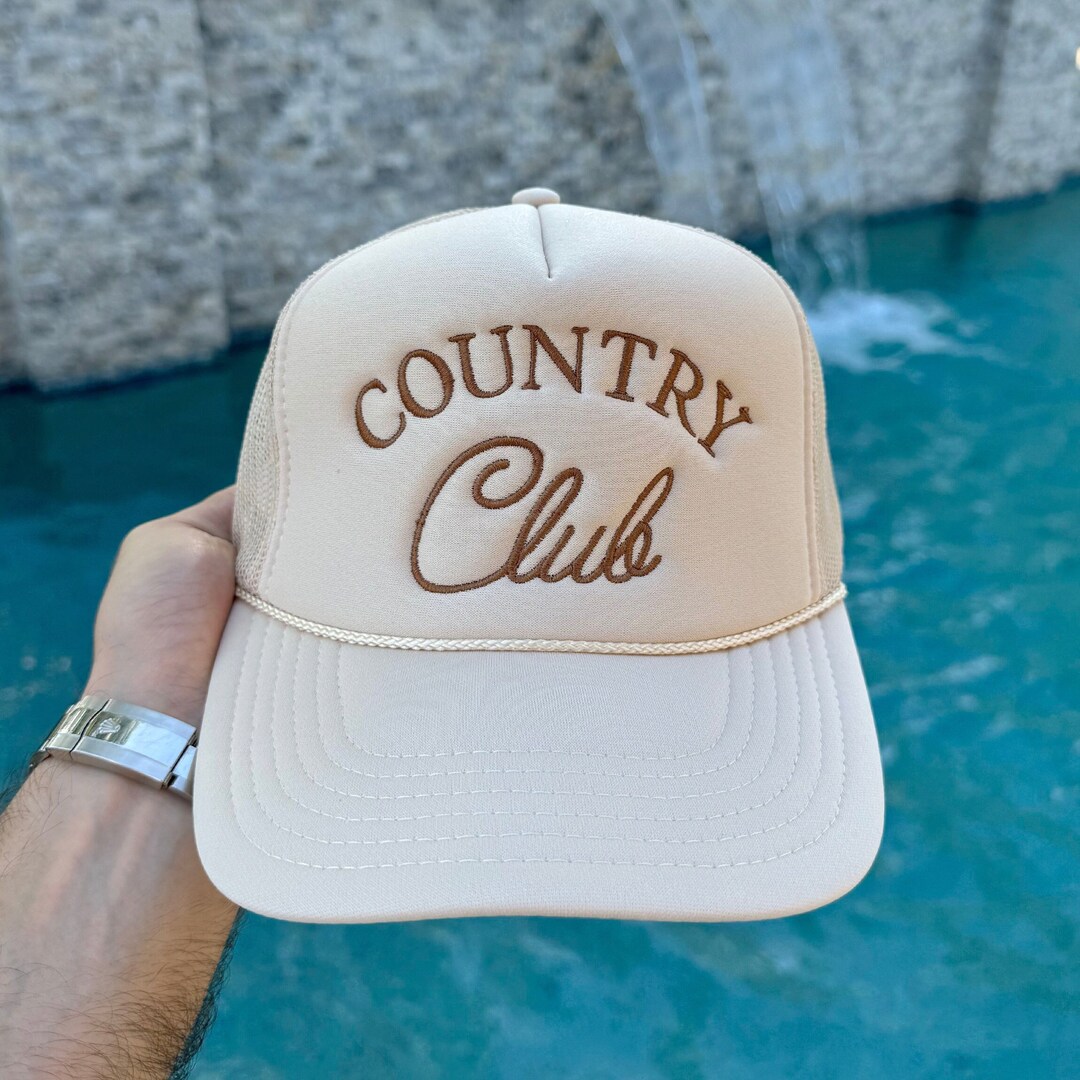 Embroidered Country Club Hat, Country Club Trucker Hat, Country Club ...