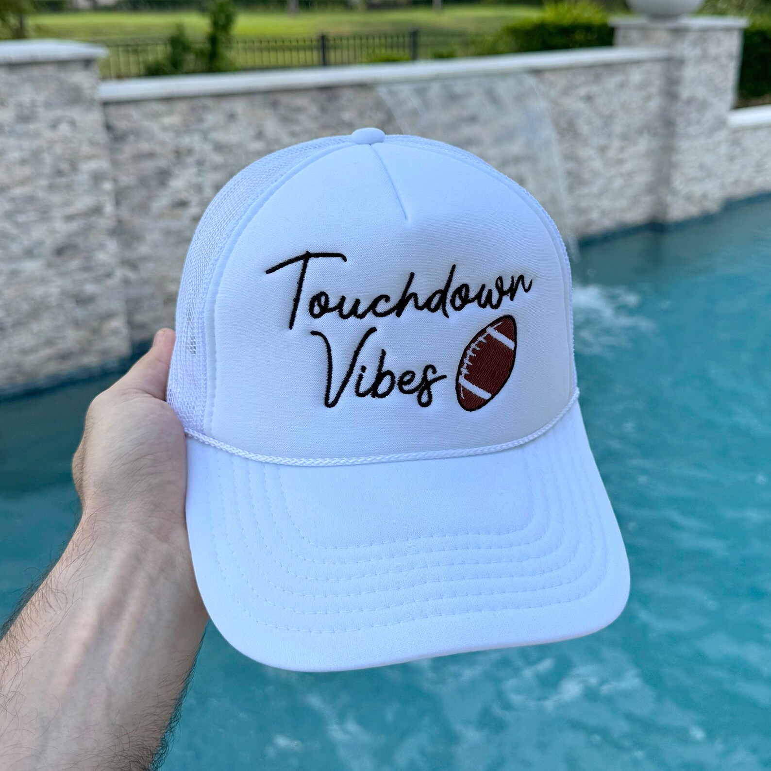 Touchdown Vibes Hat Embroidered, Touchdown Vibes Trucker Hat ...