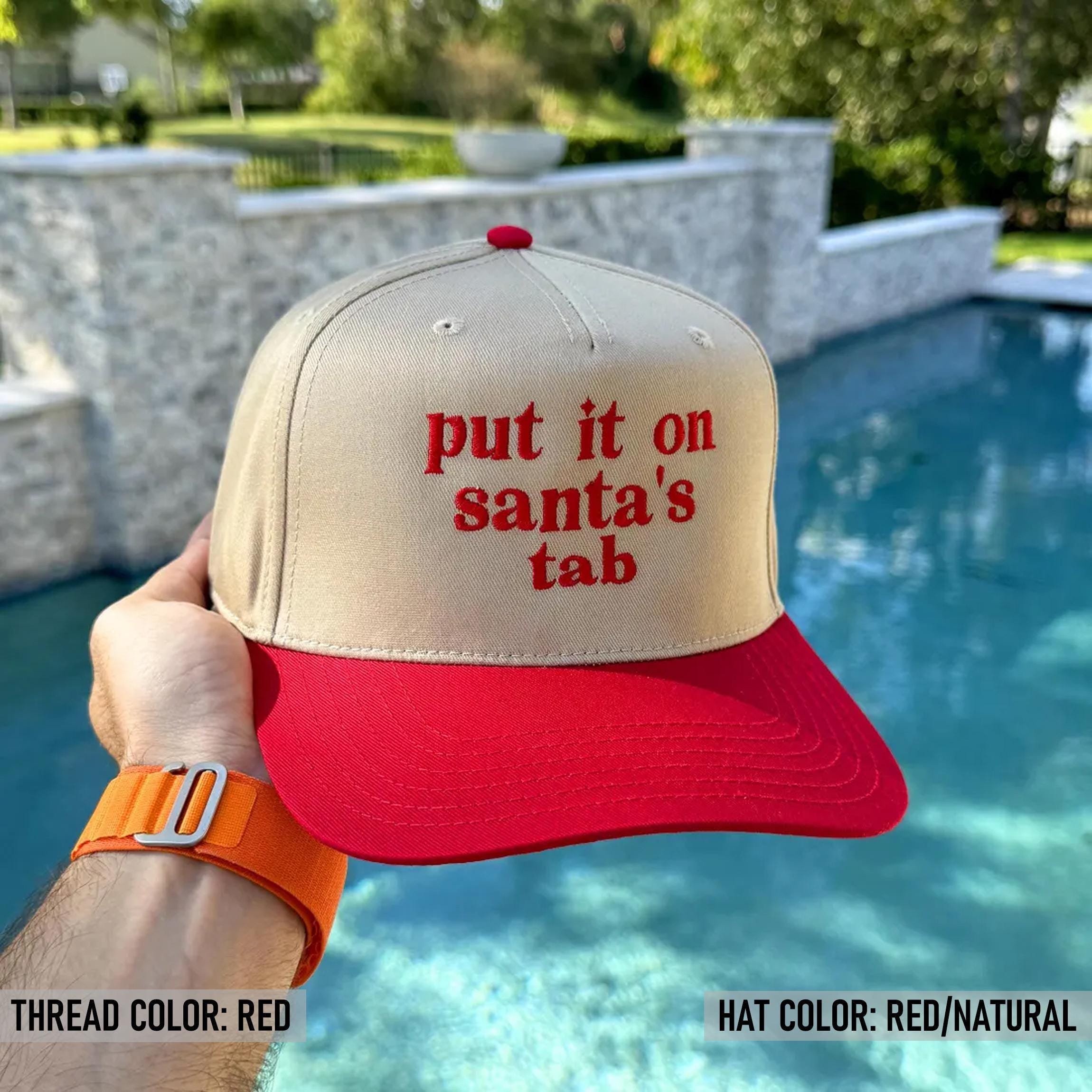 Embroidered Put It on Santa's Tab Hat, Holiday Hat Embroidery, Put It ...