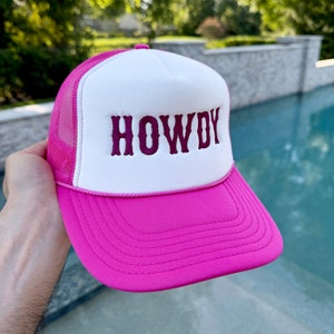 Embroidered Howdy Trucker Hat, Howdy Caps, Howdy Embroidery Hat - Etsy
