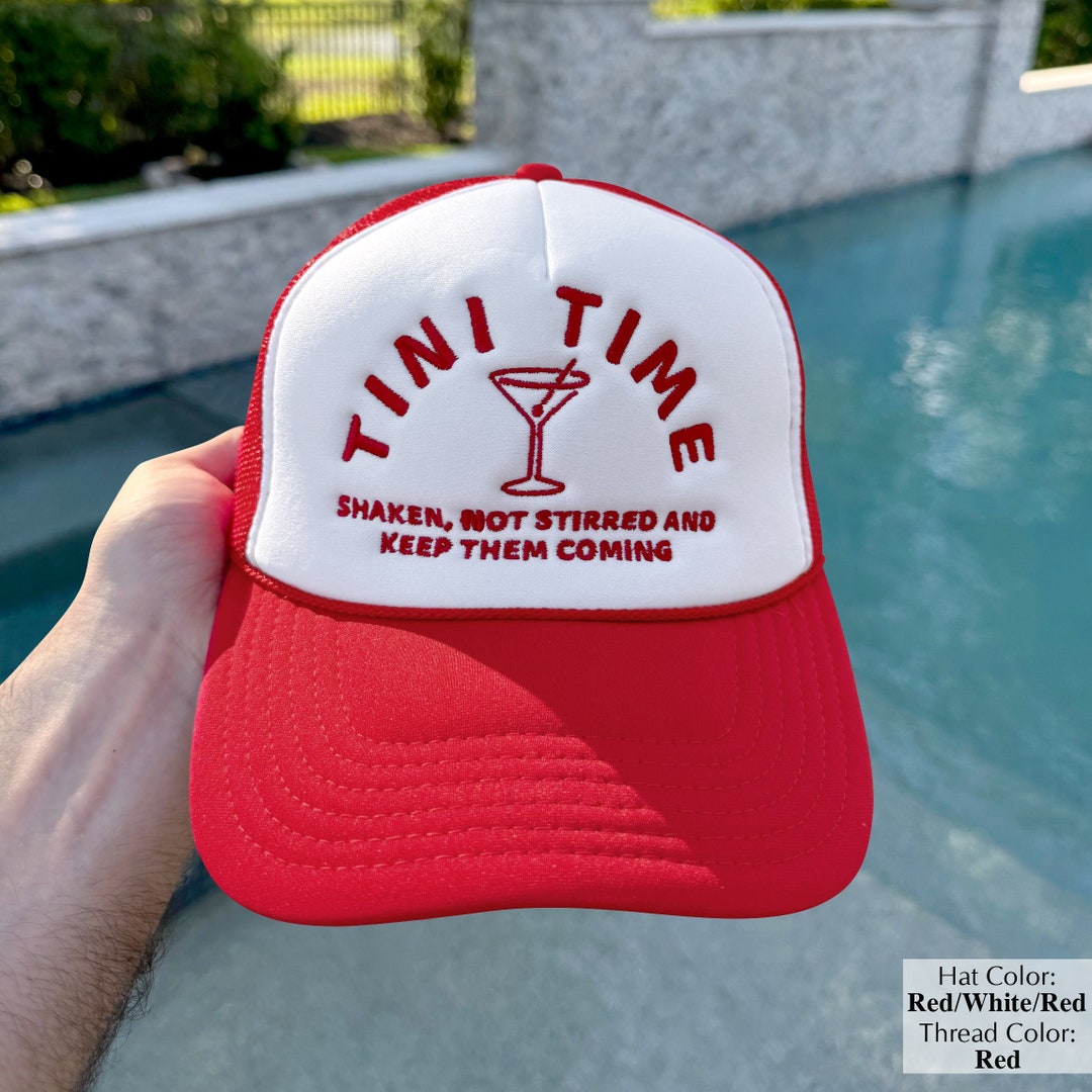 Embroidered Tini Time Trucker Hat, Tini Time Embroidery Hat, Tini Time ...