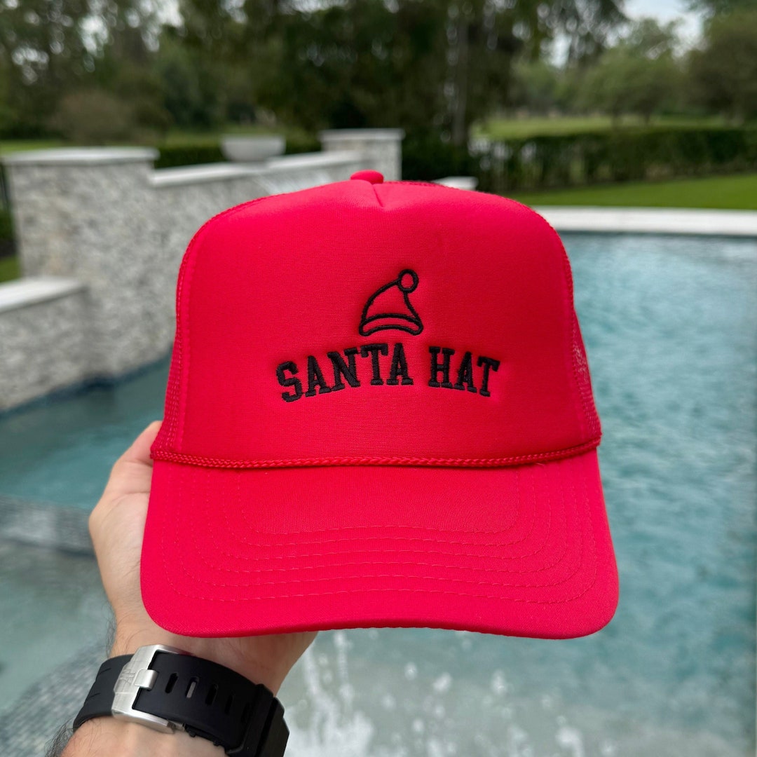 Embroidered Santa Hat, Santa Hat, Santa Hat Caps Embroidery, Christmas ...