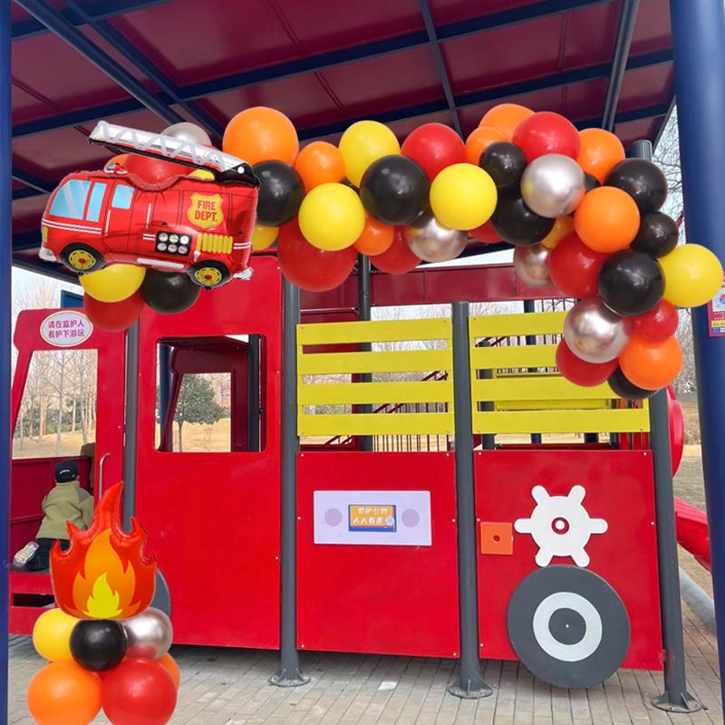 Balloon Garland Arch Kit,102 Pcs Red Yellow Black Balloons With Fire ...