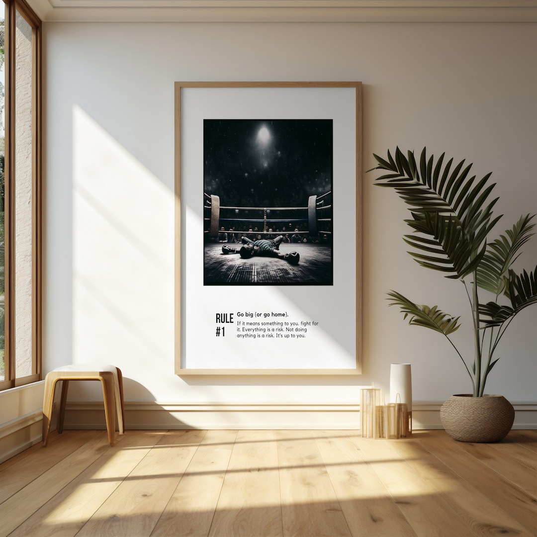 Motivational Boxing Print - Vintage Boxing Wall Art - Nostalgic Poster ...