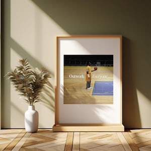 Inspirational Basketball Poster - "outwork Everyone" - Basketball - NBA ...
