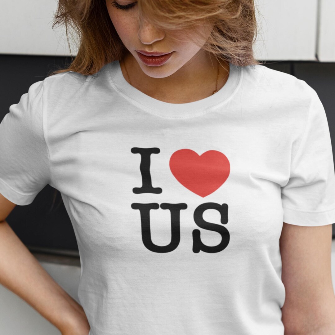 I HEART US Baby Tee Y2K Crop Top Baby Tee Y2k Style Valentine’s I Love ...