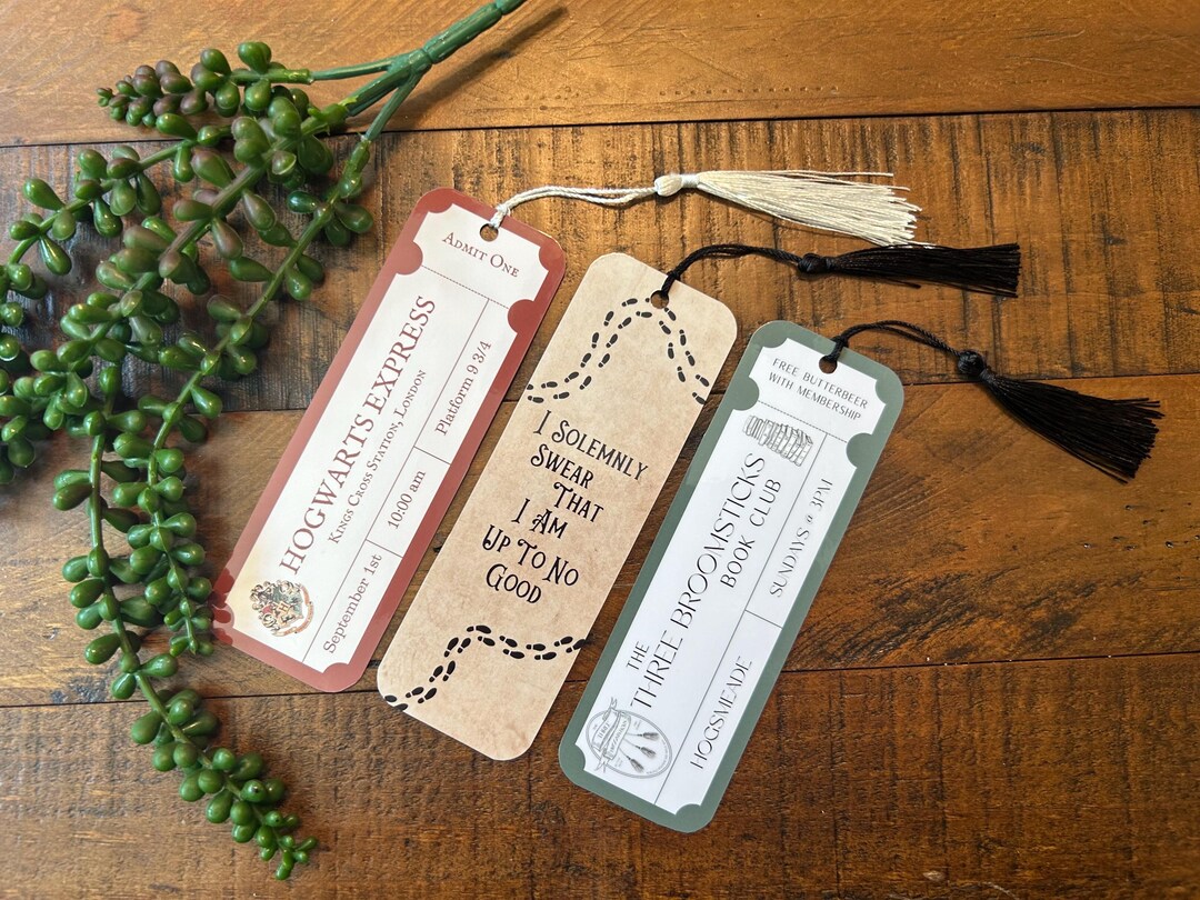 Harry Potter Inspired Bookmark Bundle - Etsy