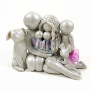 Custom Family Memorial Clay Sculpture: Infant Loss Remembrance Keepsake ...