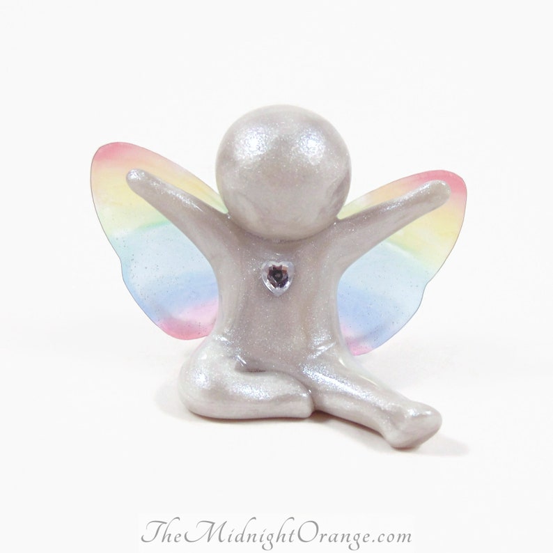 Joyous Heart Baby Angel memorial sculpture with your choice of | Etsy