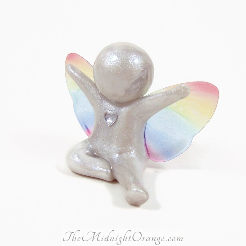 Joyous Heart Baby Angel memorial sculpture with your choice of | Etsy