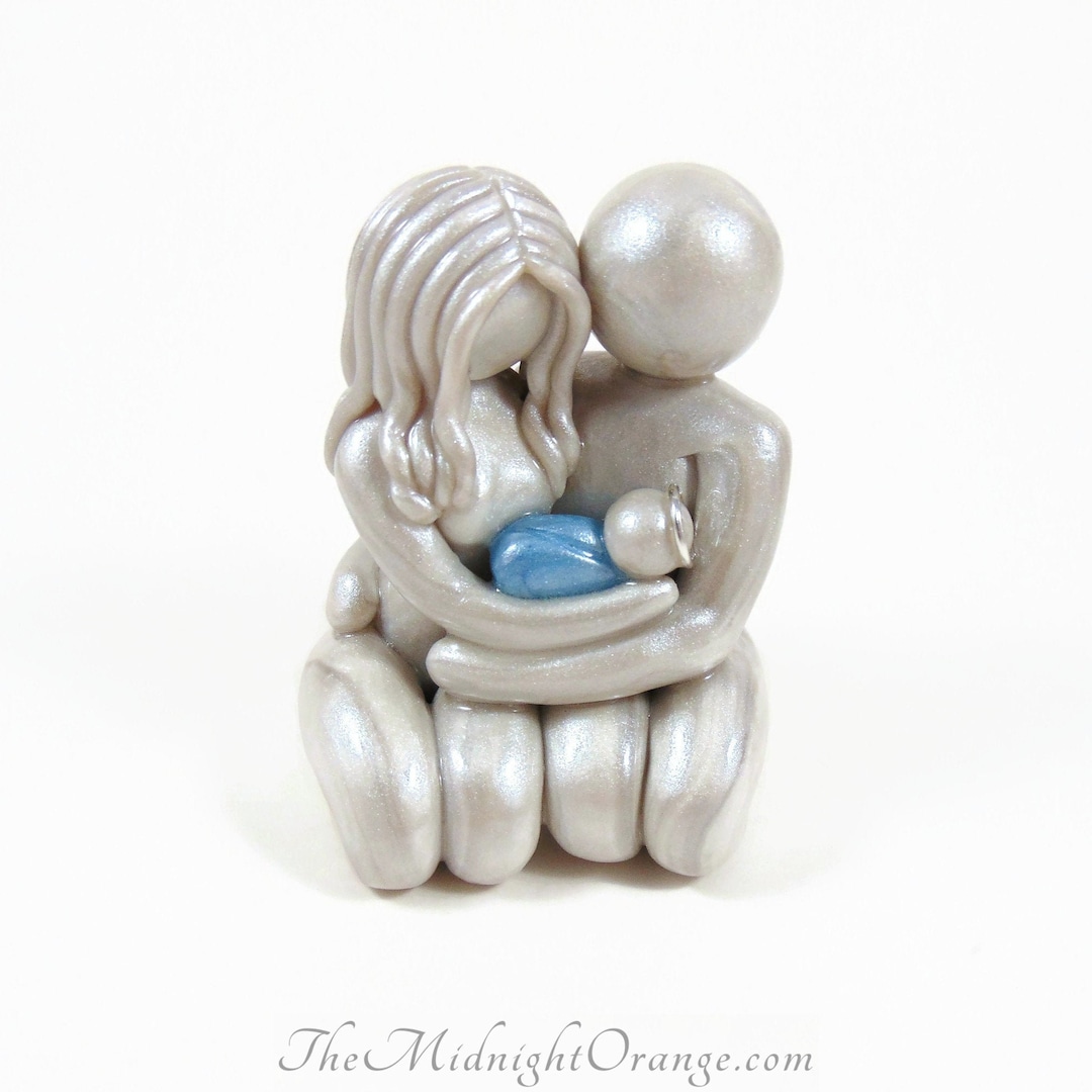 Infant Loss Remembrance Sculpture: Handmade Clay Mother, Father and ...