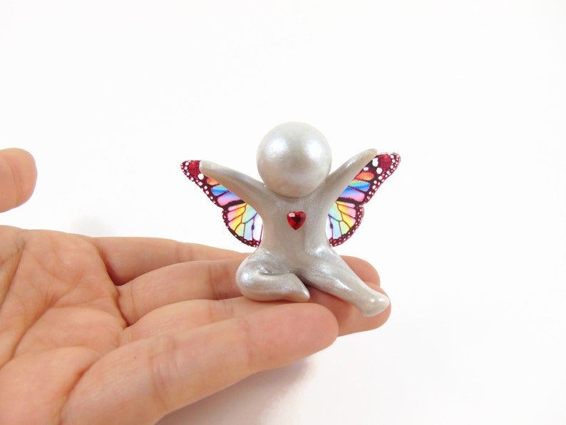 Joyous Heart Baby Angel memorial sculpture with your choice of | Etsy