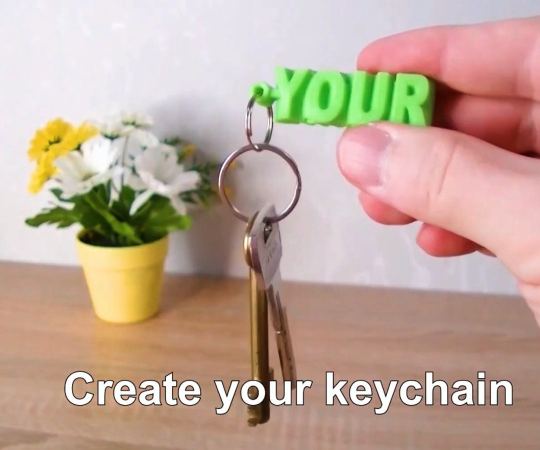 Images & Logo 3D Key Ring - Etsy