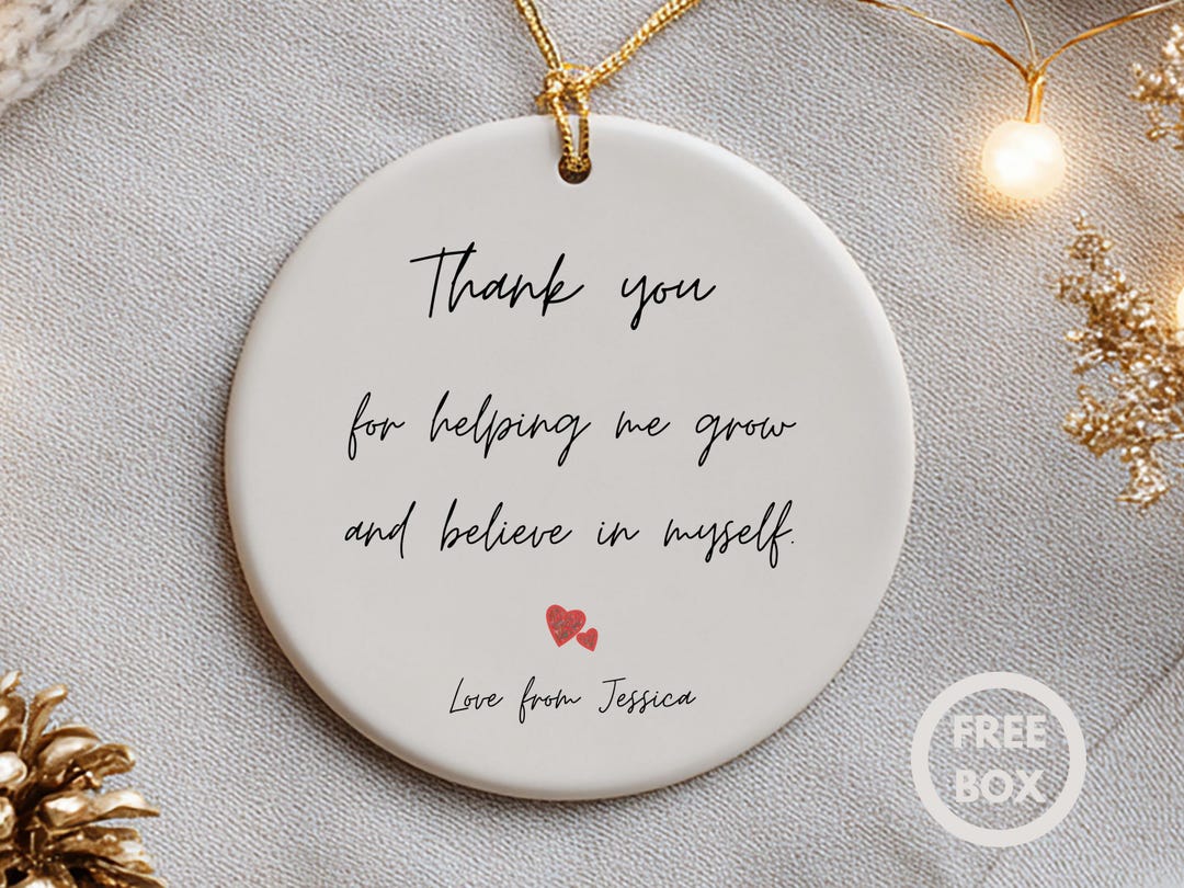 Custom Ceramic Ornament, Personalized Thank You Gift, Christmas Gift ...