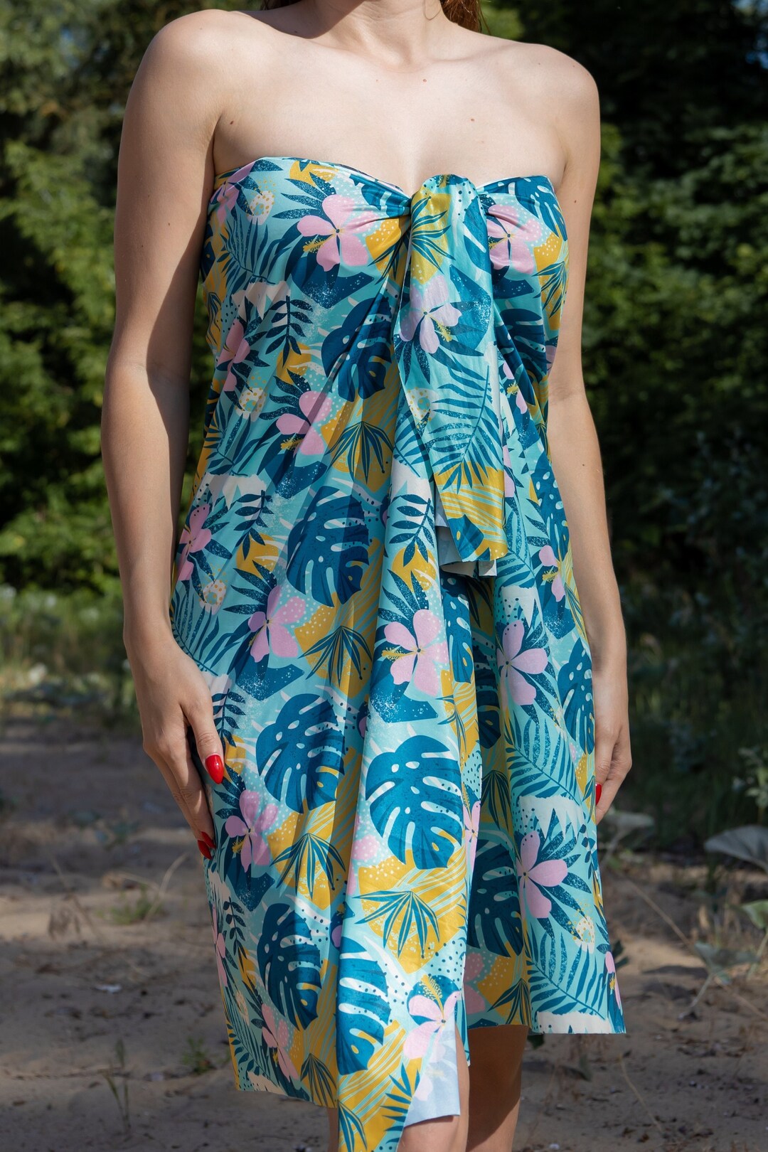 Floral Beach Sarong – Lightweight Resort Cover Up, No Size - Etsy