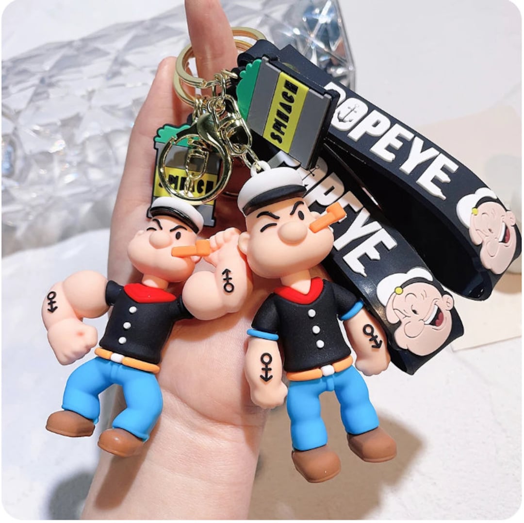 Key Ring Inspired by the Fictional Character Popeye, Cartoon Key Ring ...