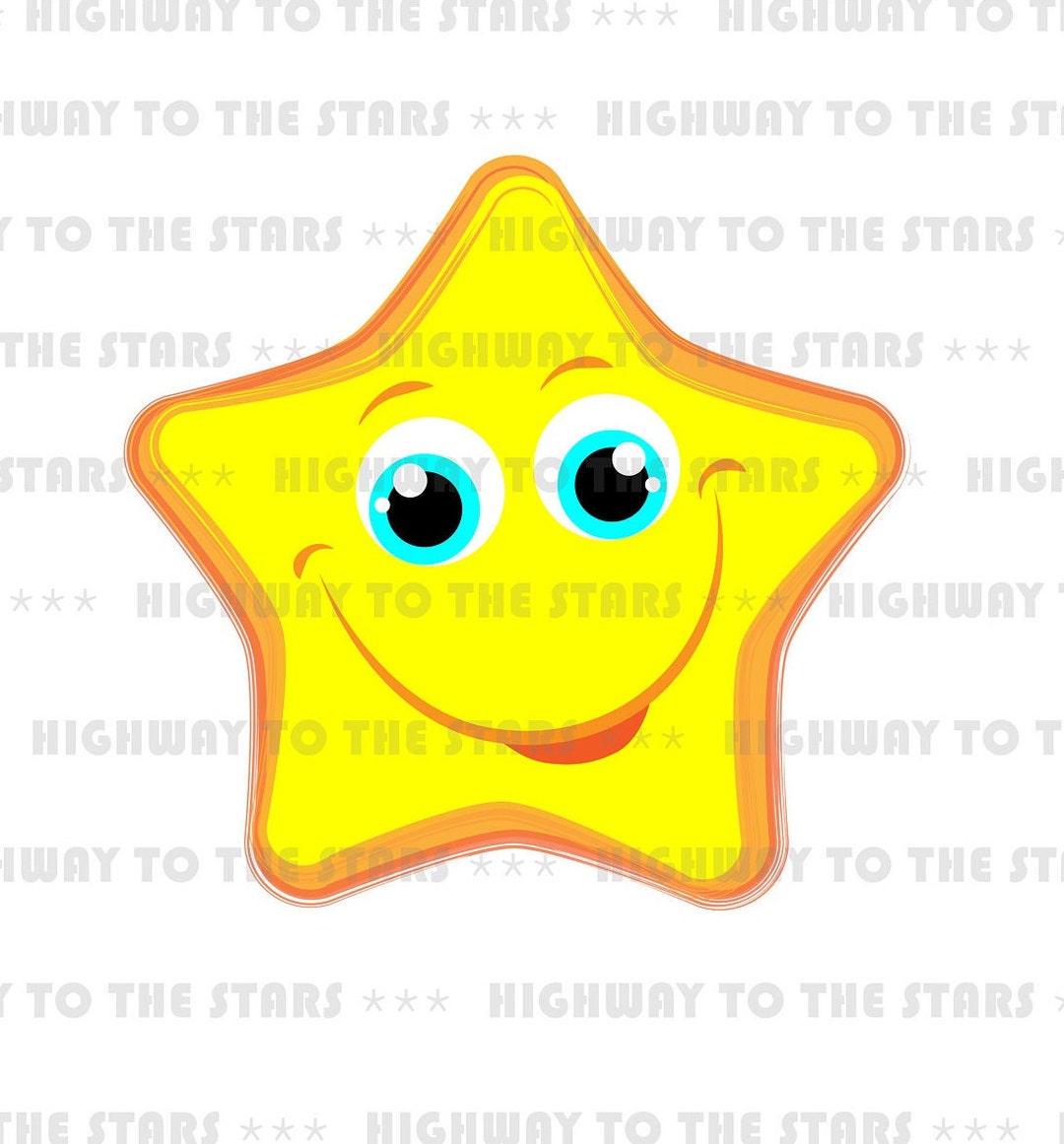 Happy Star SVG, PNG, DXF, Star, Happy Yellow Star - Etsy