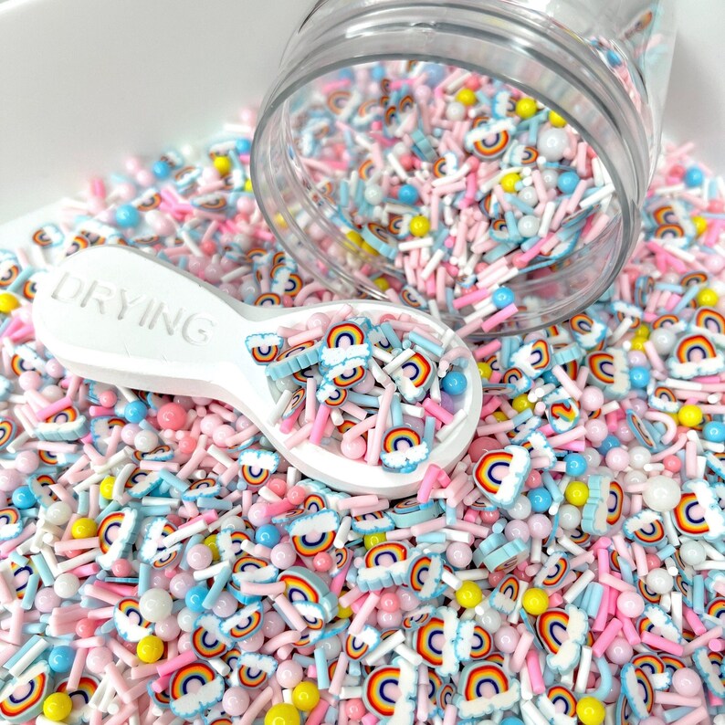 FAKE Rainbow Dream Pearls, Sky Polymer Clay Sprinkle Mix (NOT EDIBLE ...