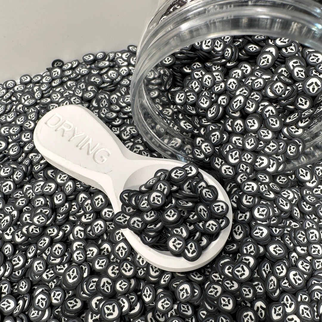 FAKE 5MM Scary Skeleton Mask, Halloween Polymer Clay Sprinkle (NOT ...