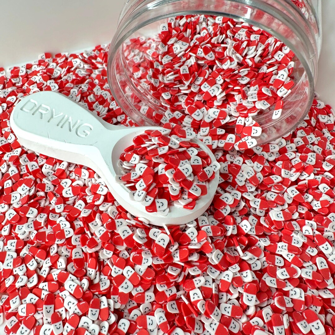 FAKE 5MM/10MM Funny Chill Pill, Medical Polymer Clay Sprinkle NOT ...