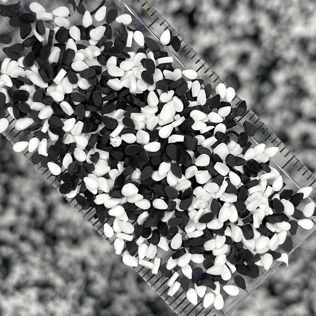 FAKE Black White Sesame Seed, Food Polymer Clay Sprinkle Mix (NOT ...