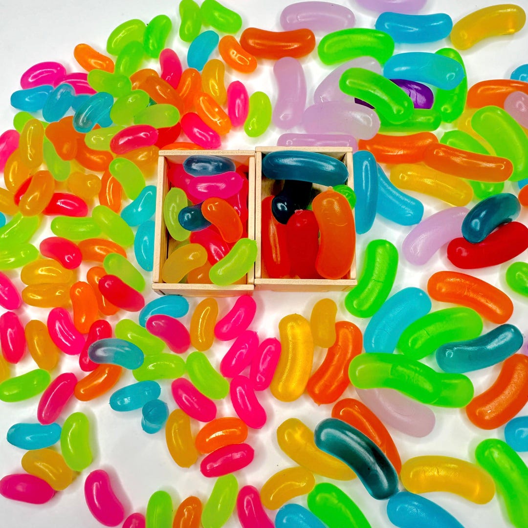 FAKE Small/medium/large Jelly Bean, Candy Themed Cabochons (no Eyepins ...