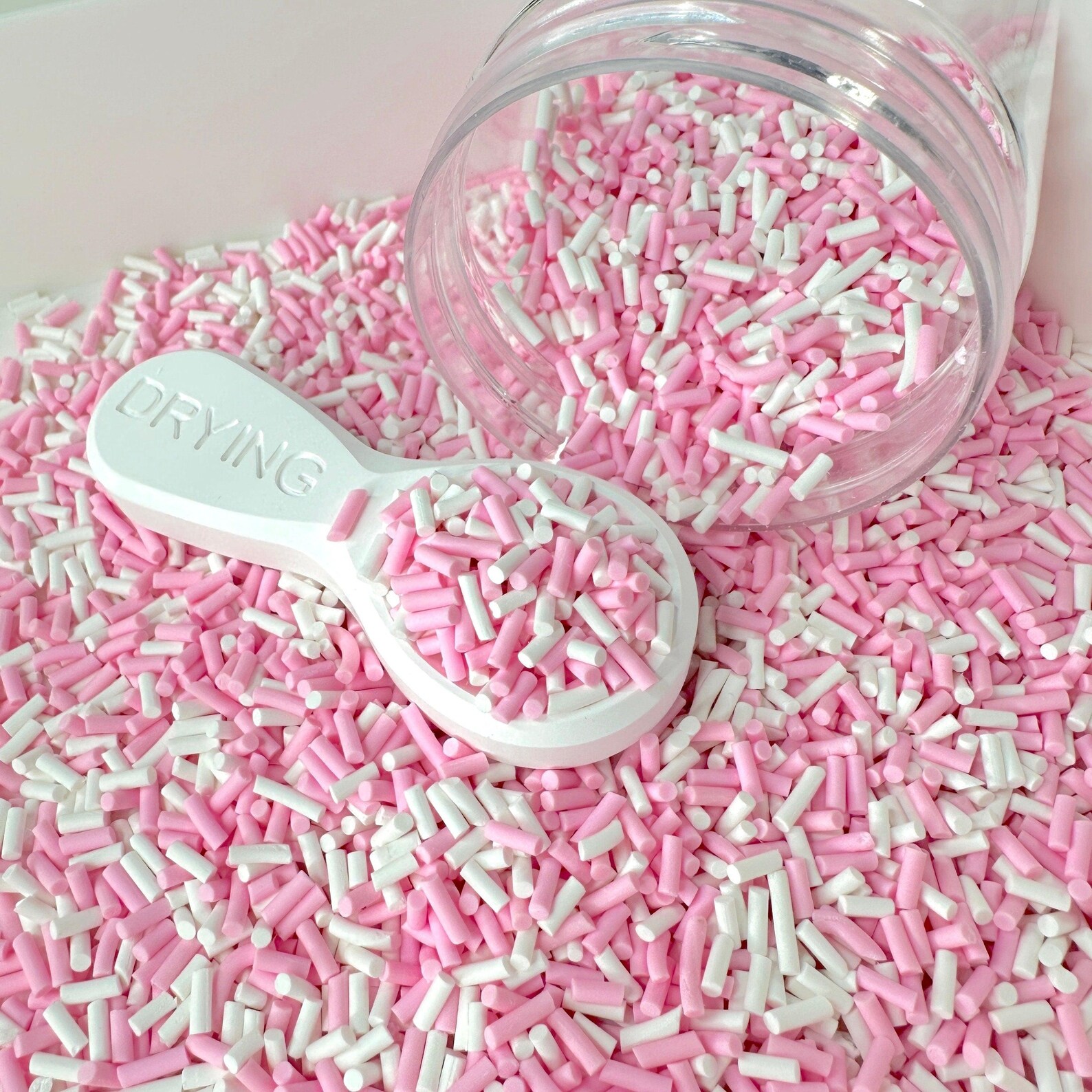FAKE Ballerina Pink White Polymer Clay Sprinkle Pieces Mix (NOT EDIBLE ...