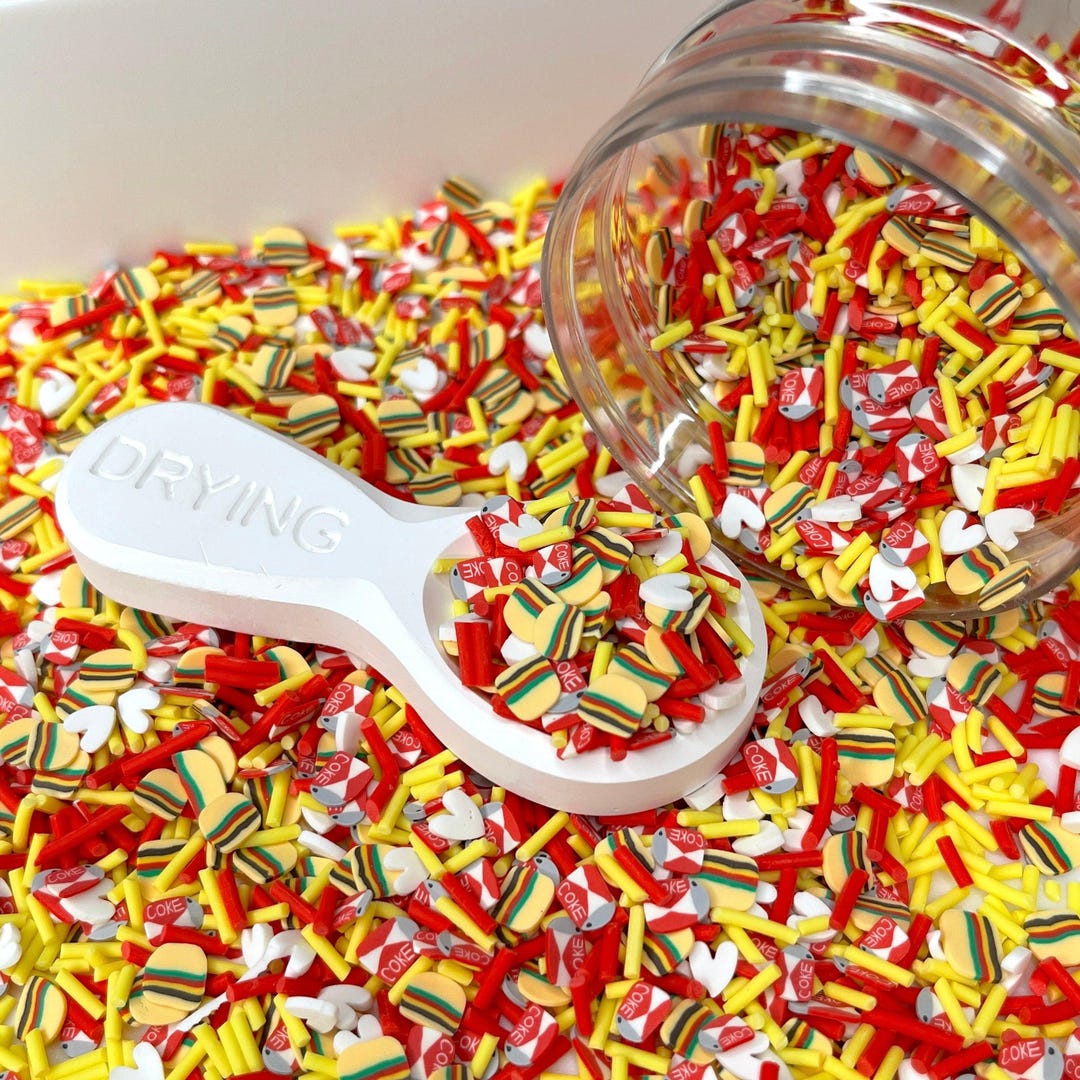 FAKE Fast Food Soda, Hamburger Polymer Clay Sprinkle Mix (NOT EDIBLE ...