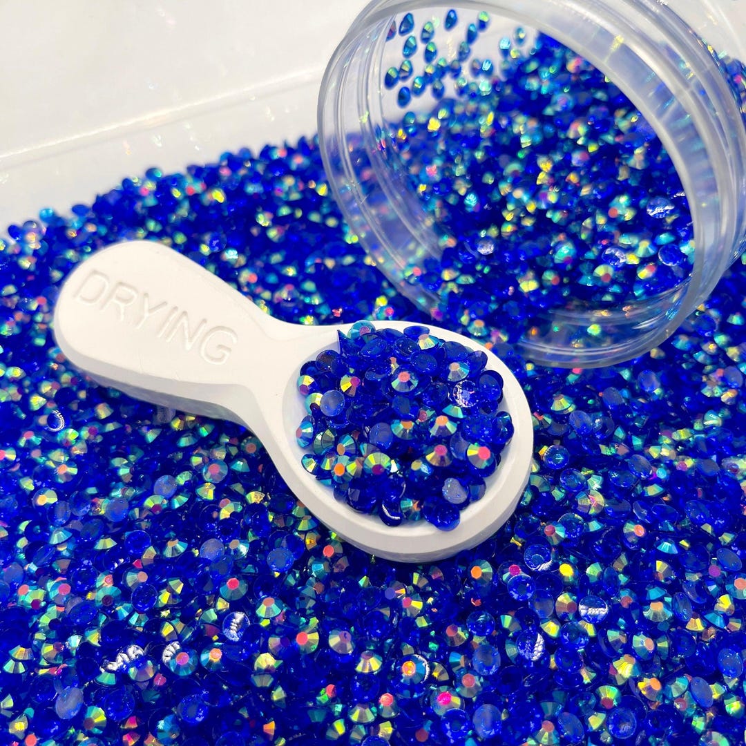 4MM/6MM Blue AB Rhinestones, Non-hotfix, Flatback Rhinestone - Etsy UK
