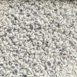 7MM Symbol Pack #2, Uncommon Punctuation Mark Acrylic Beads (!,@?;) - Etsy