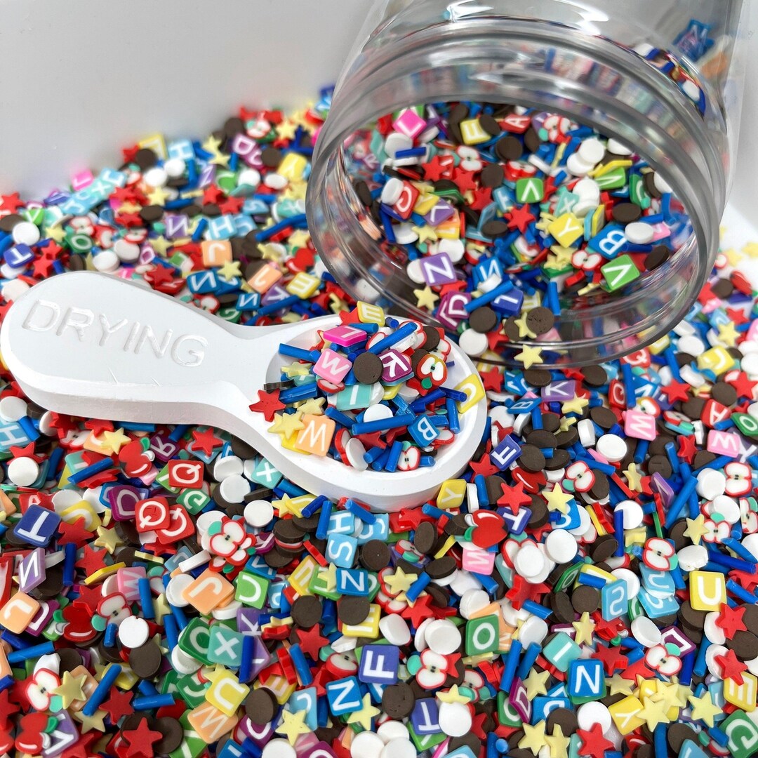 FAKE Alphabet Letter Themed Polymer Clay Sprinkle Mix NOT EDIBLE D43-05 ...