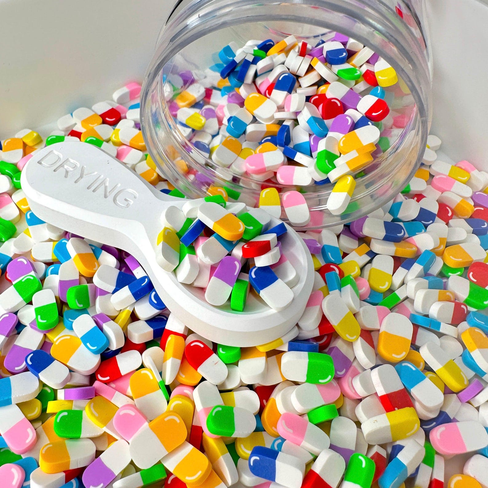 FAKE Mixed Color Pills, Medical Polymer Clay Sprinkle (NOT EDIBLE, 5MM ...