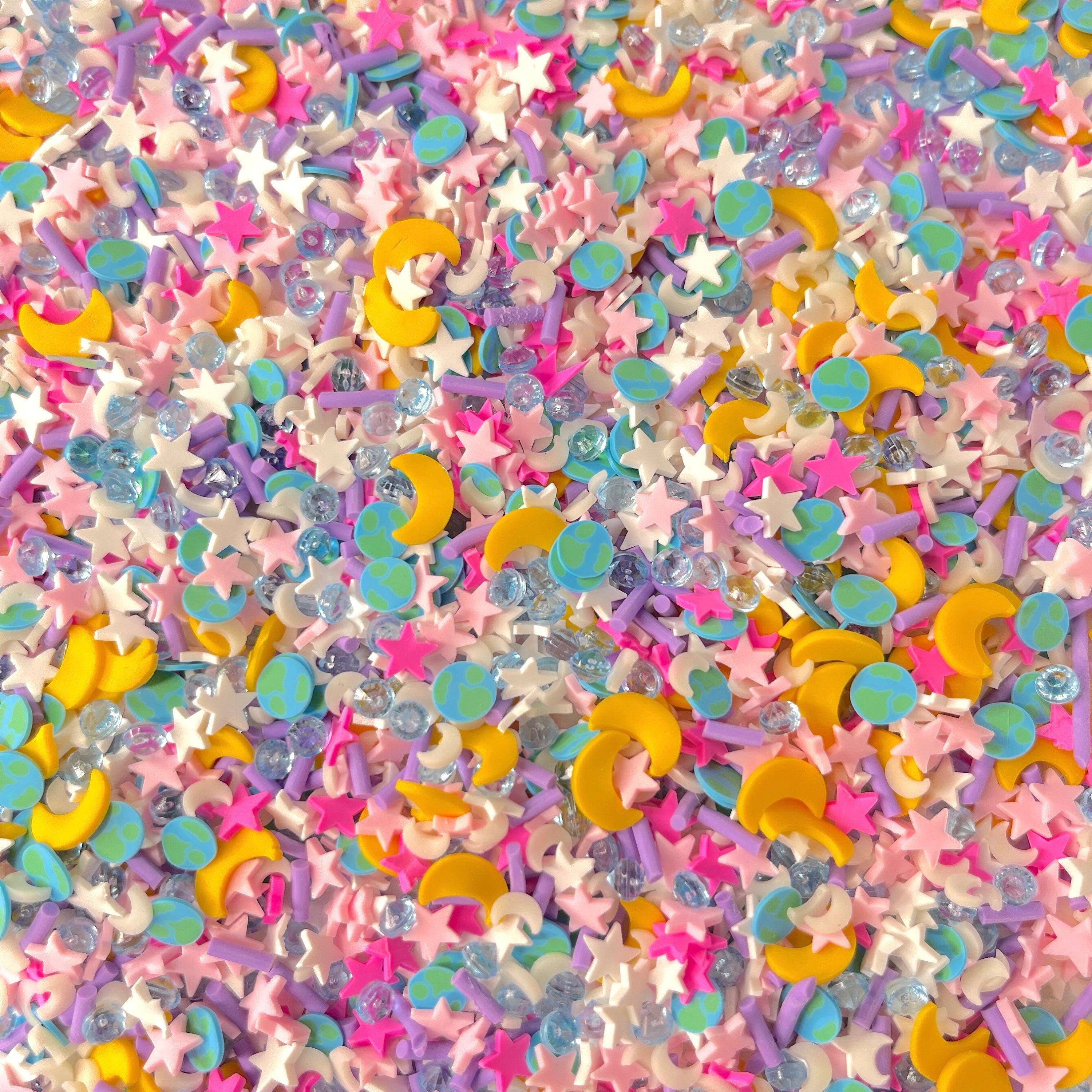 FAKE Bright Galactic Space Mix Polymer Clay Sprinkle Mix (NOT EDIBLE ...